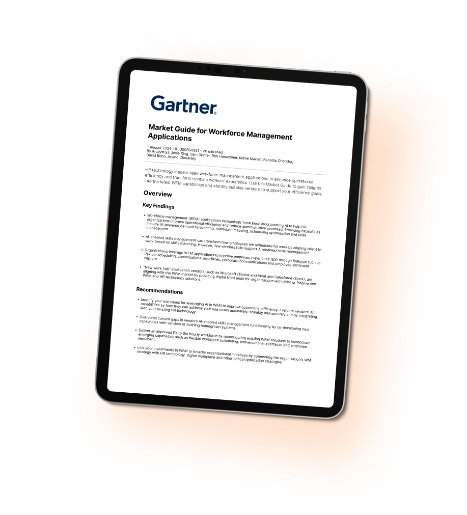2024 Gartner® Market Guide for Workforce Management Applications